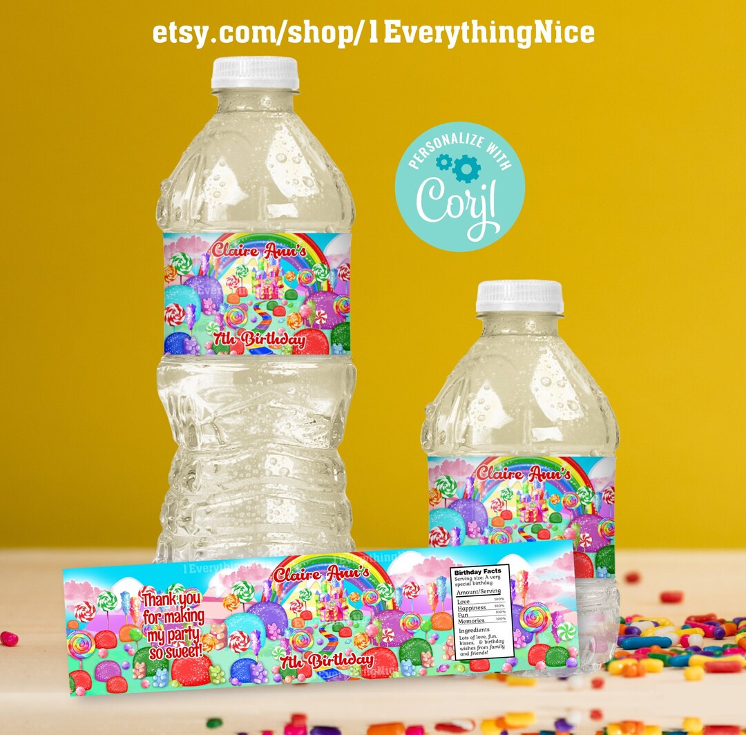 Candy Land Red Editable DIGITAL Instant DOWNLOAD Candyland Theme Water ...