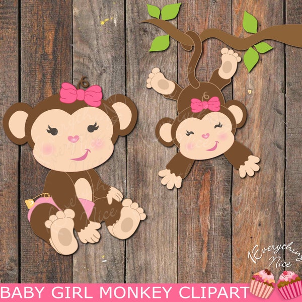 Monkey Clip Art - Etsy