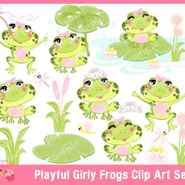 Girly Frogs - Etsy