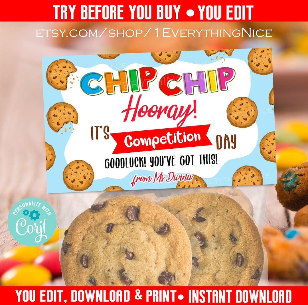 Chip Chip Hooray It's Competition Day | Editable School Teachers ...