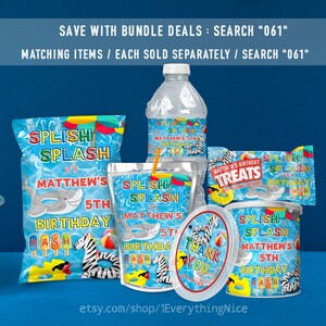 Splish Splash Birthday Bash Editable Instant DIGITAL DOWNLOAD Pool ...