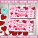 Editable DIGITAL DOWNLOAD Valentine Valentine Theme Favors Treats ...