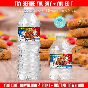 Instant Download Super Dad Happy Father's Day Best Daddy Pop Father ...