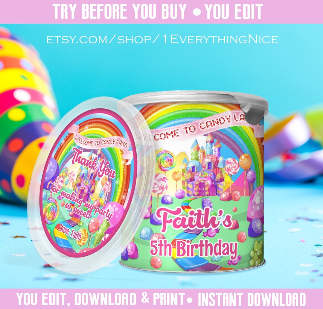 Potato Chip Can Stacked Chips Editable DIGITAL Instant DOWNLOAD Candy ...