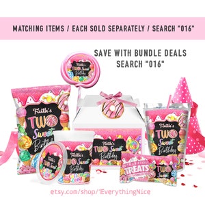 Editable DIGITAL DOWNLOAD Pink Two Sweet Sweets Donuts Ice Cream ...