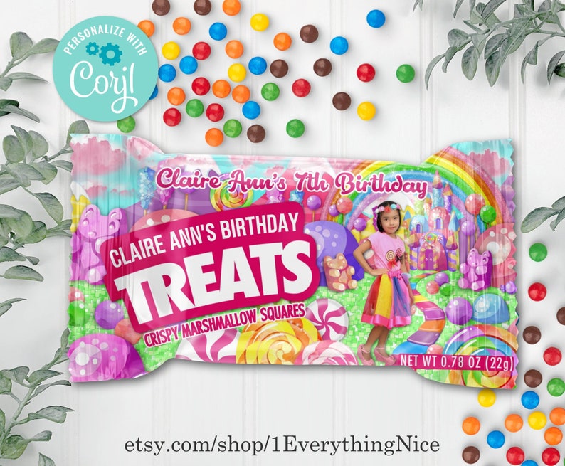 Editable DIGITAL DOWNLOAD Candyland Candy Land Birthday Party - Etsy