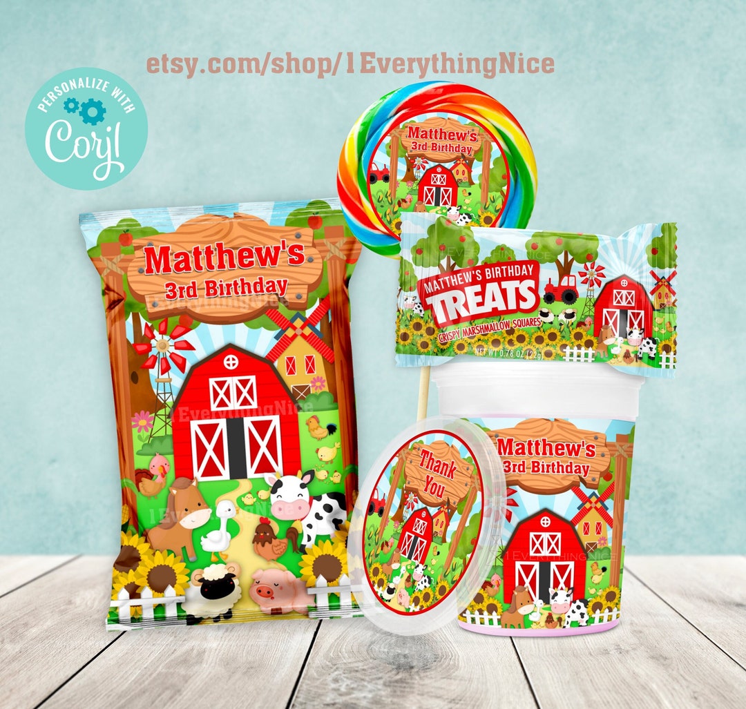 Red Barn Farm Barnyard Cowboy Country Farm Animals DIGITAL DOWNLOAD ...