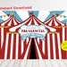 INSTANT DOWNLOAD Carnival Circus Theme 7ft. Wide X 5ft. High Backdrop ...