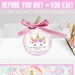 Pastel Editable DIGITAL Instant DOWNLOAD Magical Unicorn Theme 5.75 X 3 ...
