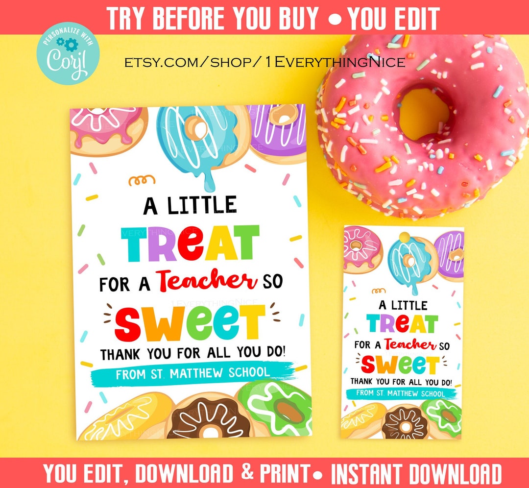 Little Treat for A Teacher so Sweet | Teacher Staff Employee ...