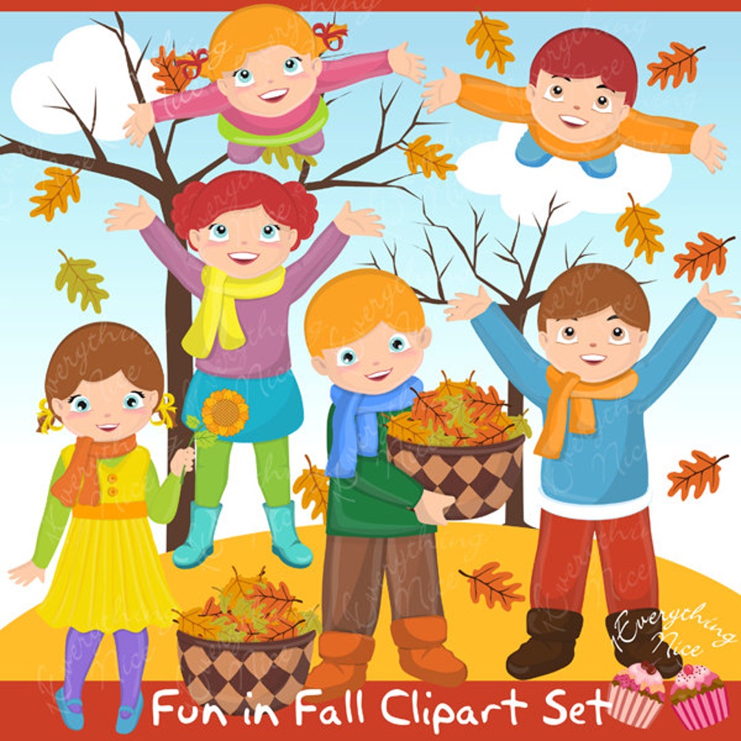 Fun in Fall Clipart Set - Etsy