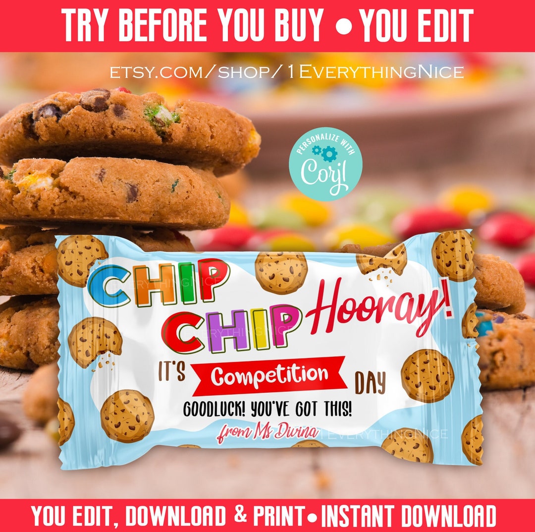 Chip Chip Hooray It's Competition Day | Editable School Teachers ...