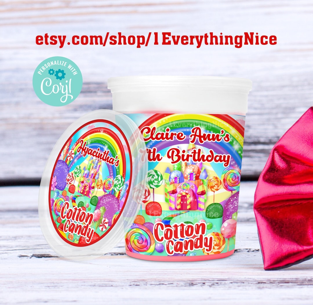 Candy Land Red Editable DIGITAL Instant DOWNLOAD Candyland Theme 2oz ...