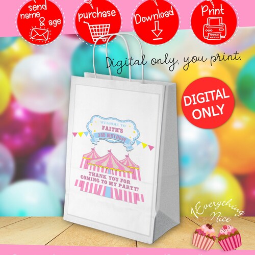 Carnival Circus Editable Instant DIGITAL DOWNLOAD Theme - Etsy