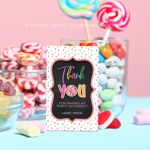 Editable DIGITAL Instant DOWNLOAD Pink Two Sweet Sweets Donuts - Etsy