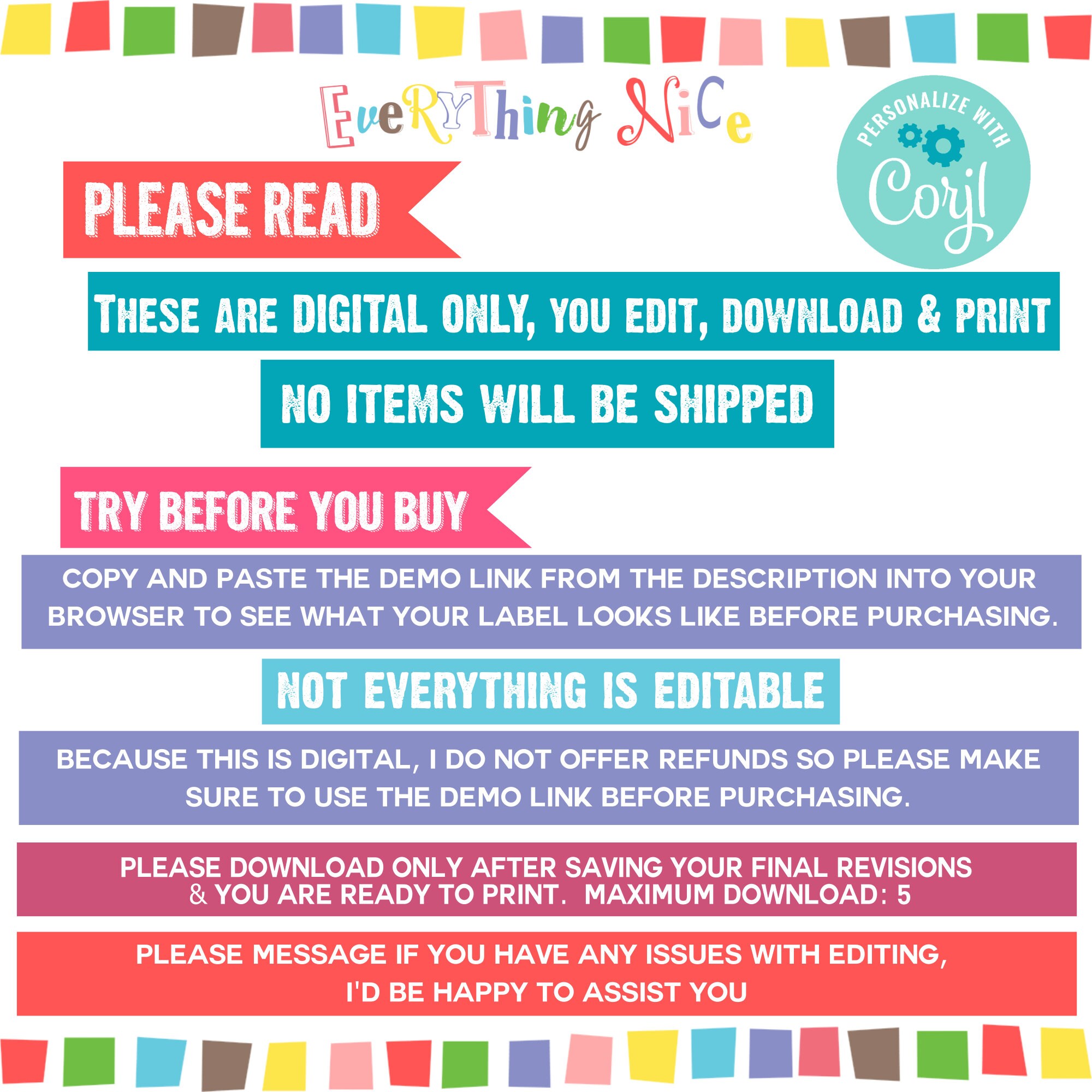 Editable DIGITAL Instant DOWNLOAD Donut Grow up Theme - Etsy