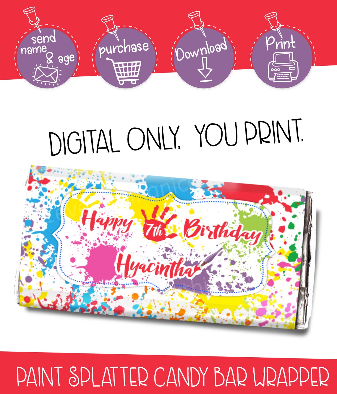 DIGITAL DOWNLOAD Art Paint Splatter Splash Theme Red Girl - Etsy