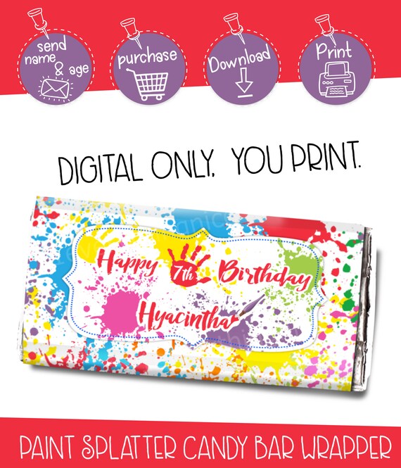 DIGITAL DOWNLOAD Art Paint Splatter Splash Theme Red Girl Version Candy ...