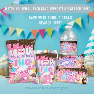 Pink Two Sweet Sweets Donuts Ice Cream Candies Cupcakes Lollipop Candy ...