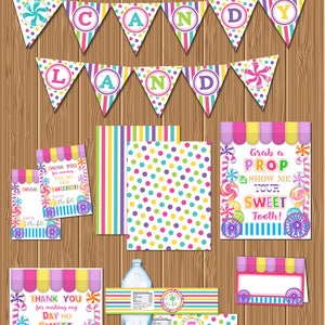 Candy Land Shoppe Birthday Theme Personalized DIY Digital Download ...