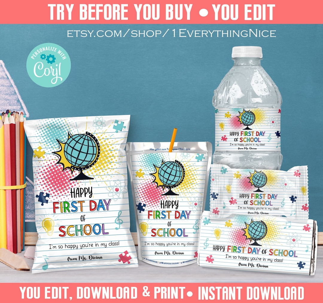 Happy First Day of School Back to School Teachers Classroom Student ...