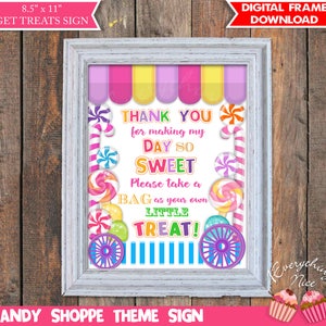 Candy Shoppe Theme Treats Get Treats Sign - Etsy