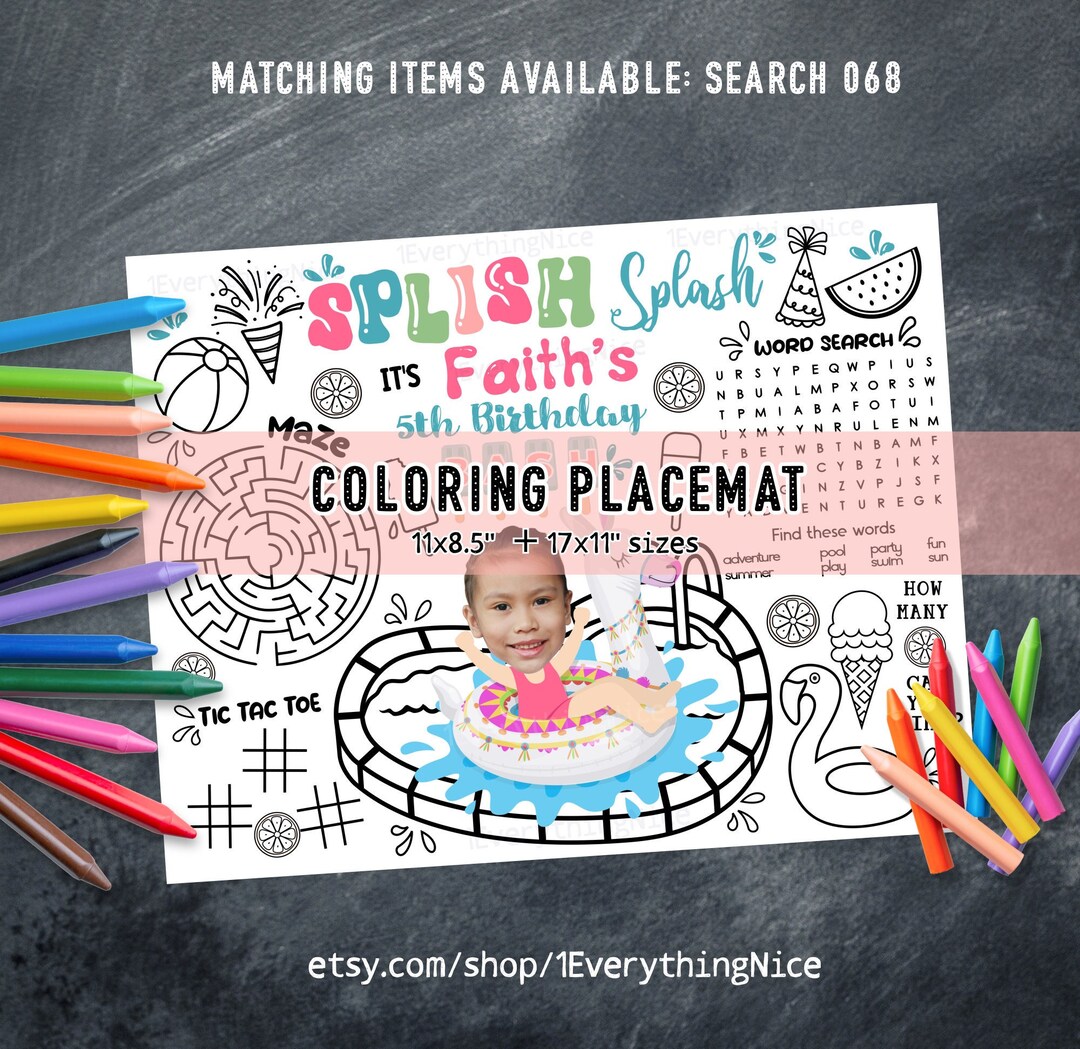 Splish Splash It's A Birthday Bash Girl Pink Llama Float Coloring ...