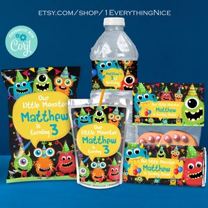 Cute Monsters Monster Bash Editable Instant DIGITAL DOWNLOAD Theme ...