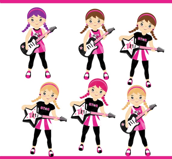 Rock Star Girl Clipart