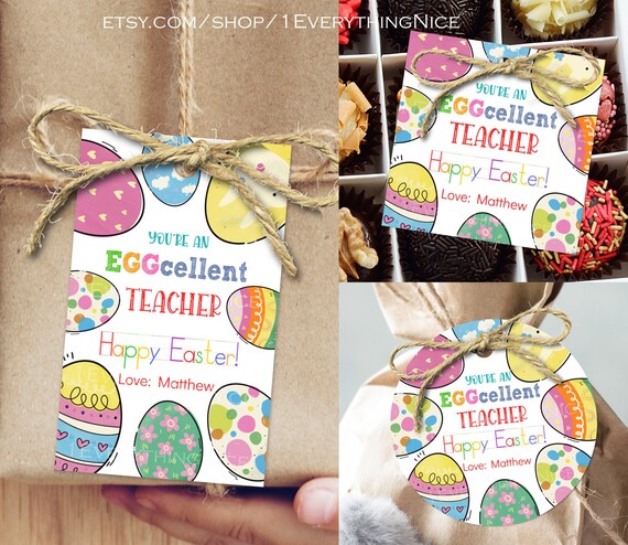 Eggcellent Teacher Happy Easter Appreciation Theme Editable Instant ...