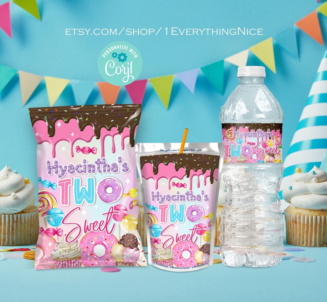 Pink Two Sweet Sweets Donuts Ice Cream Candies Cupcakes Lollipop ...