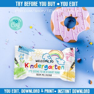 Welcome to Kindergarten Crayons Theme Teacher Student Appreciation ...