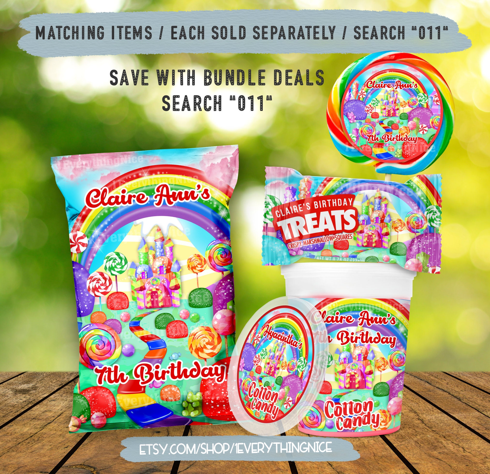Candy Land Candyland Candies Red Theme | DIGITAL DOWNLOAD Editable ...