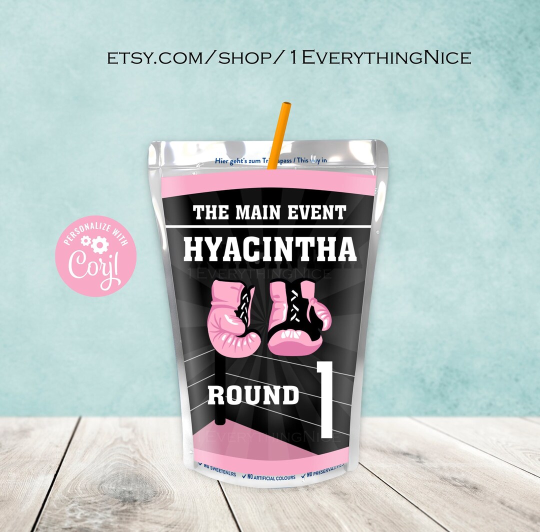 Boxing Theme Pink Gloves Boxer Little Champ Knock Out Knockout TKO Main ...