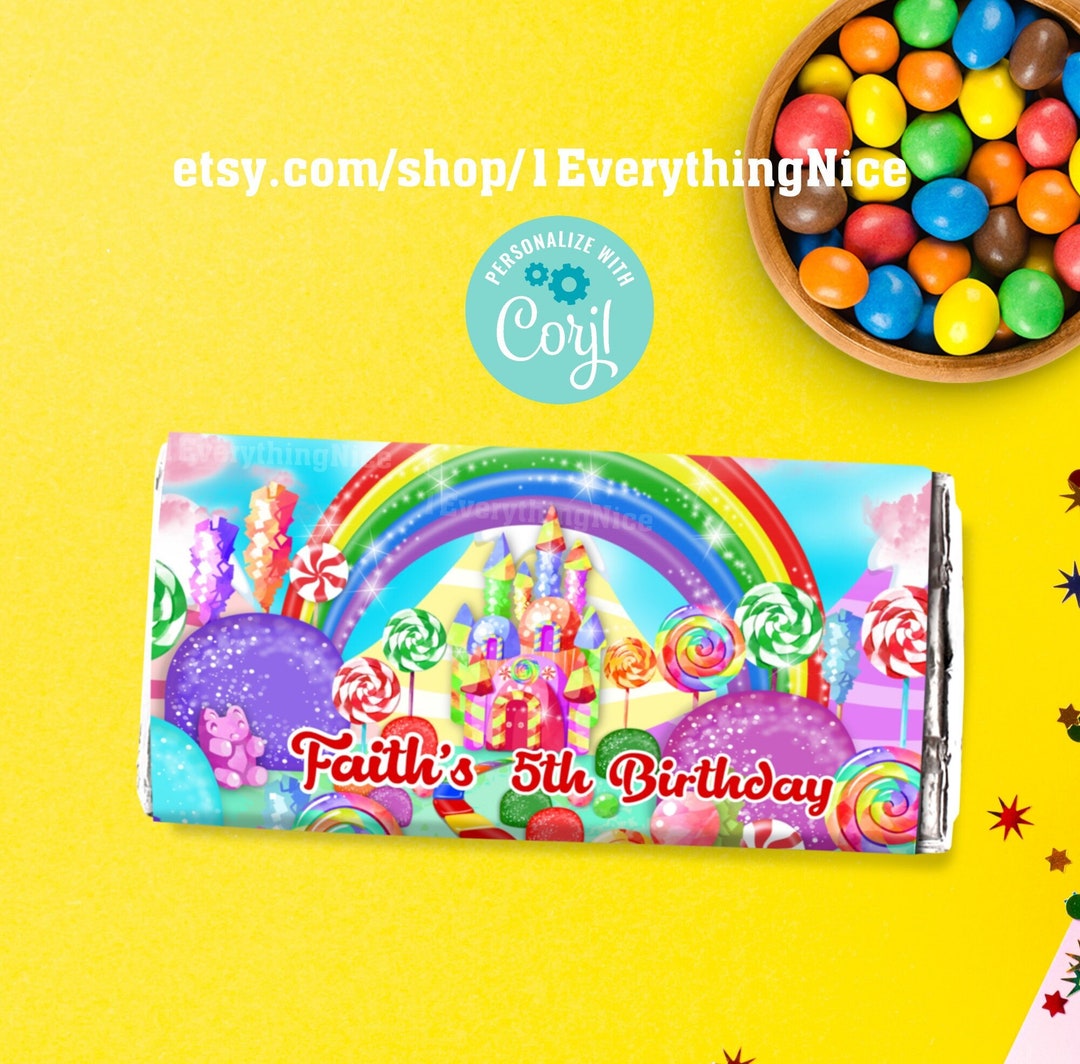 Candy Land Red Editable DIGITAL Instant DOWNLOAD Candyland Theme Candy ...
