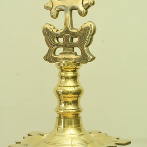Lamp With Cross - Brass Sleeba Cross / Sleeva Cross Oil Lamp With 5 ...