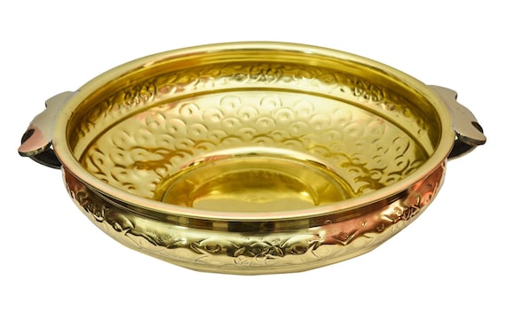 Brass Urli Pot Uruli Bowl in All Over Floral Design for - Etsy
