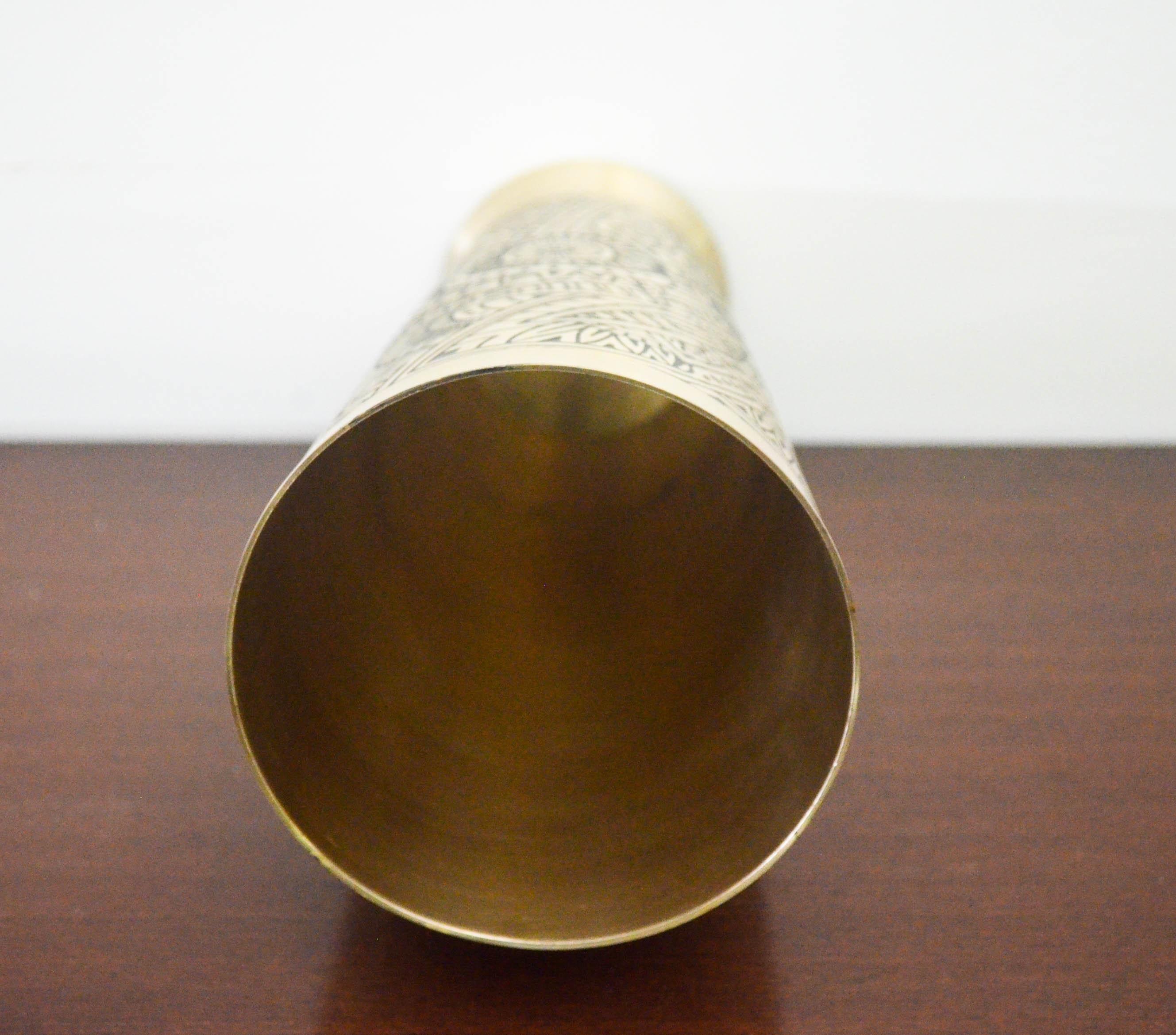 Brass Lassi /patiala Glass With Fine Hand Kalamkaari, Drinkware ...