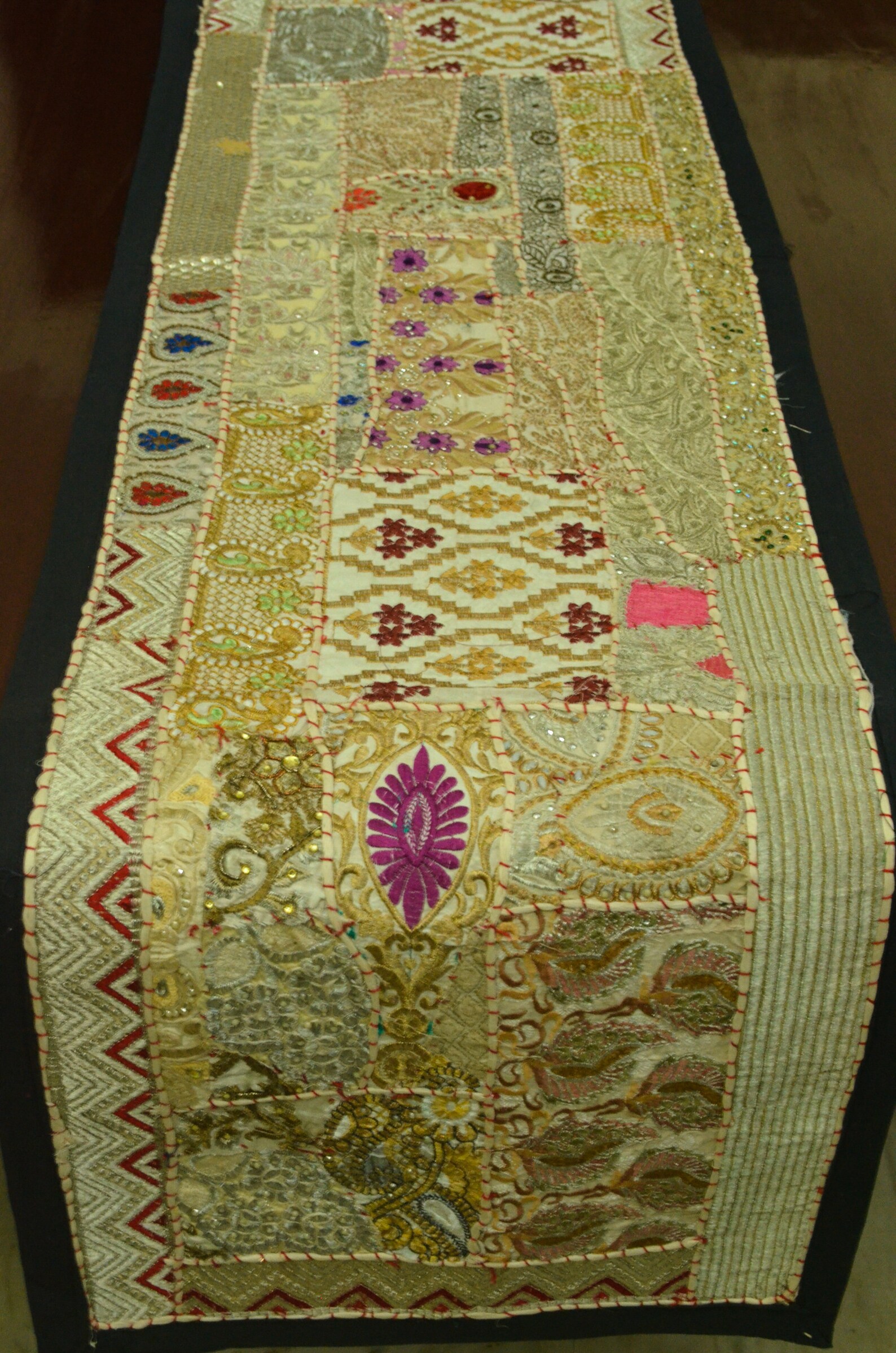 Rajasthani Handmade Patchwork Hand Embroidered Table Runner / - Etsy