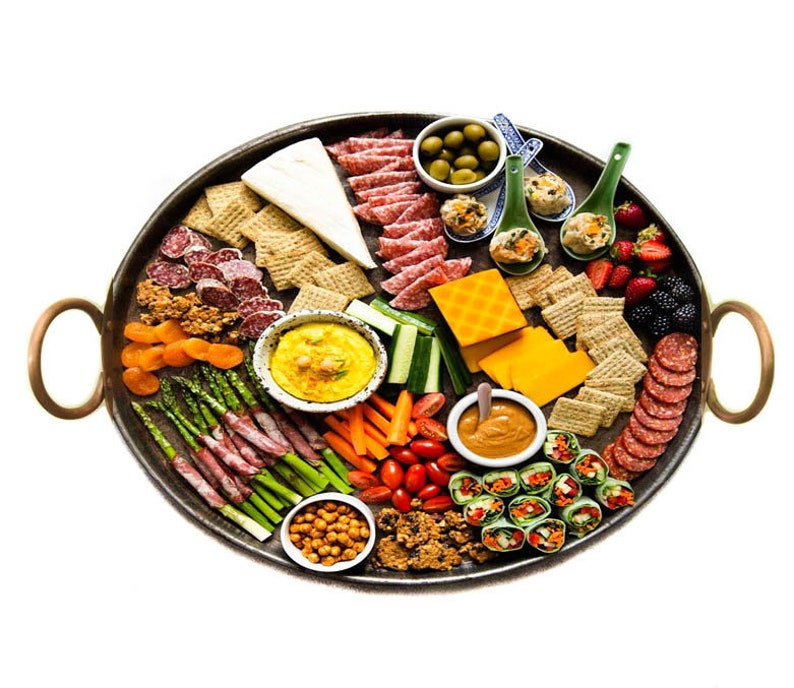 Round Grazing Tray Serving Platter Serving Tray With Handle - Etsy