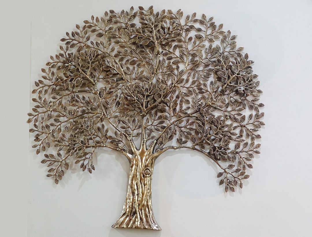 Brass Tree, Wall Hanging Showpiece Tree Statue, Brass Bodhi Tree, Brass ...