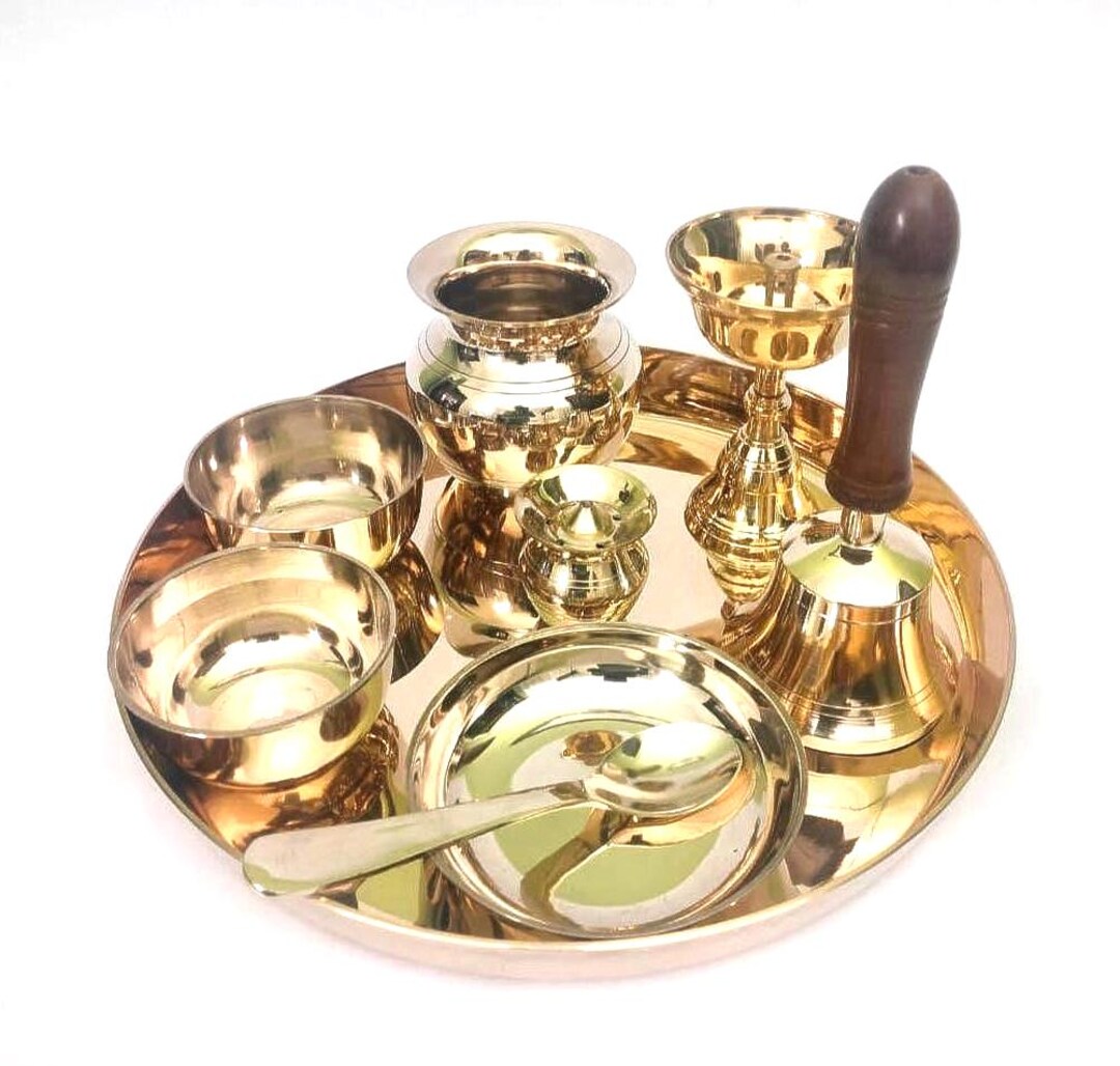 Bronze Puja Thali Set | Pooja Thali-sets | Puja-sets | Traditional ...