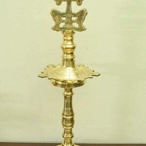 Lamp With Cross - Brass Sleeba Cross / Sleeva Cross Oil Lamp With 5 ...