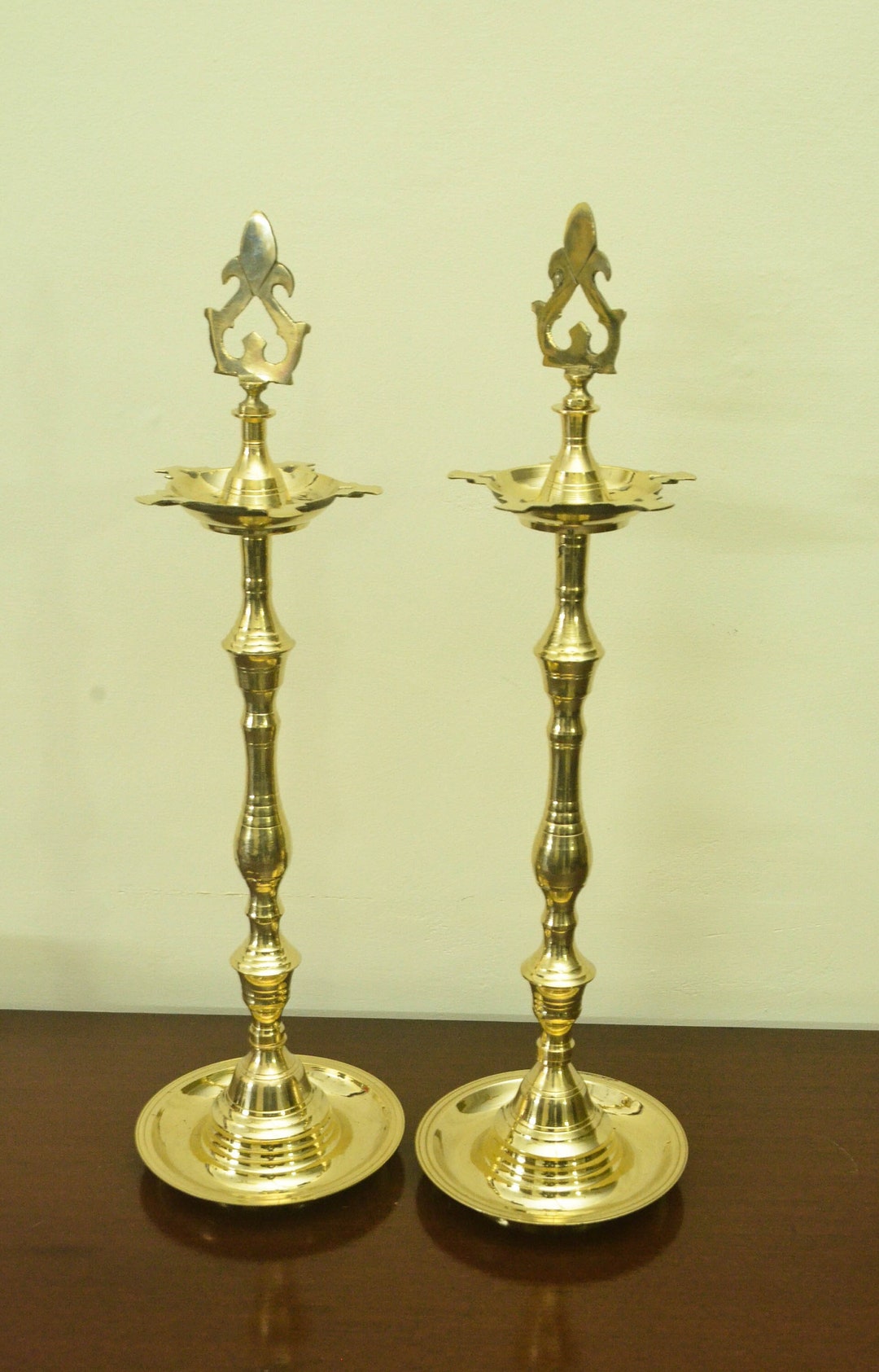Oil Lamp/diya - Handcrafted & Traditionally Designed Brass Diya- Set of ...