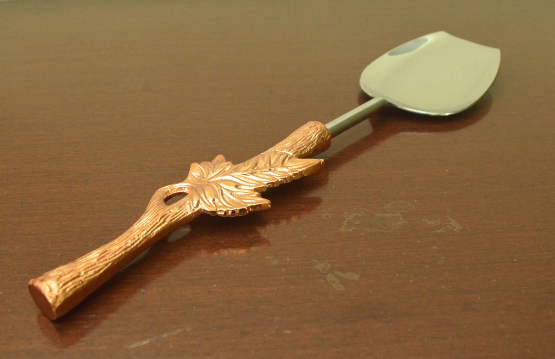 Steel Kitchen Serving Spoon Set of 4 pcs with Copper Finish | Etsy