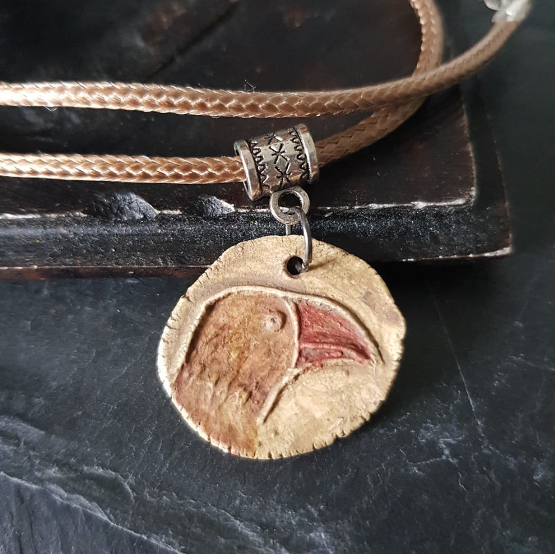 Bald Eagle Totem Necklace, Ceramic Eagle Pendant, Animal Spirit Jewelry ...