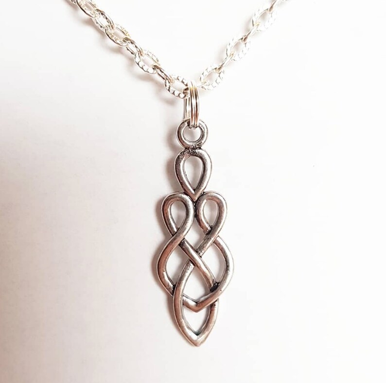 Irish Celtic Arrow necklace Interlace Arrowhead charm | Etsy