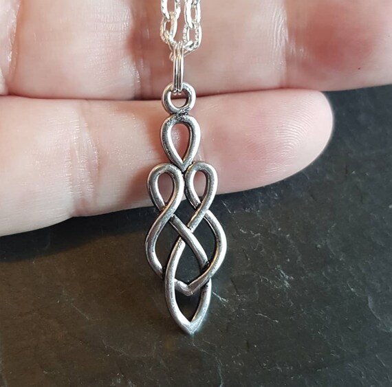 Irish Celtic Arrow necklace Interlace Arrowhead charm | Etsy