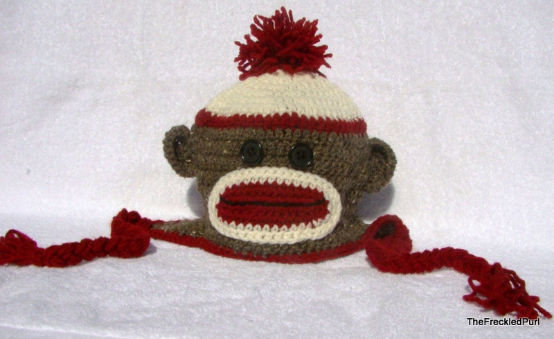 Monkey Hat Knit Monkey Beanie Crochet Monkey Winter Hat - Etsy
