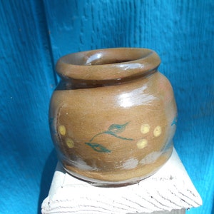 Pottery jar mid century Folk Art 1950s clay redstone glazed | Etsy